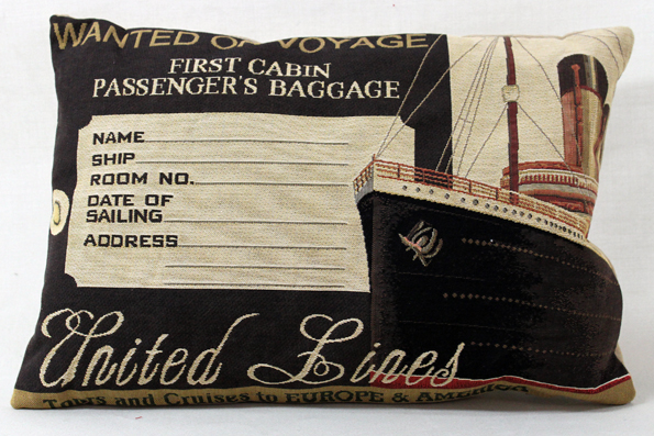 Titanic label kudde 35x50 cm - Flaggskeppet