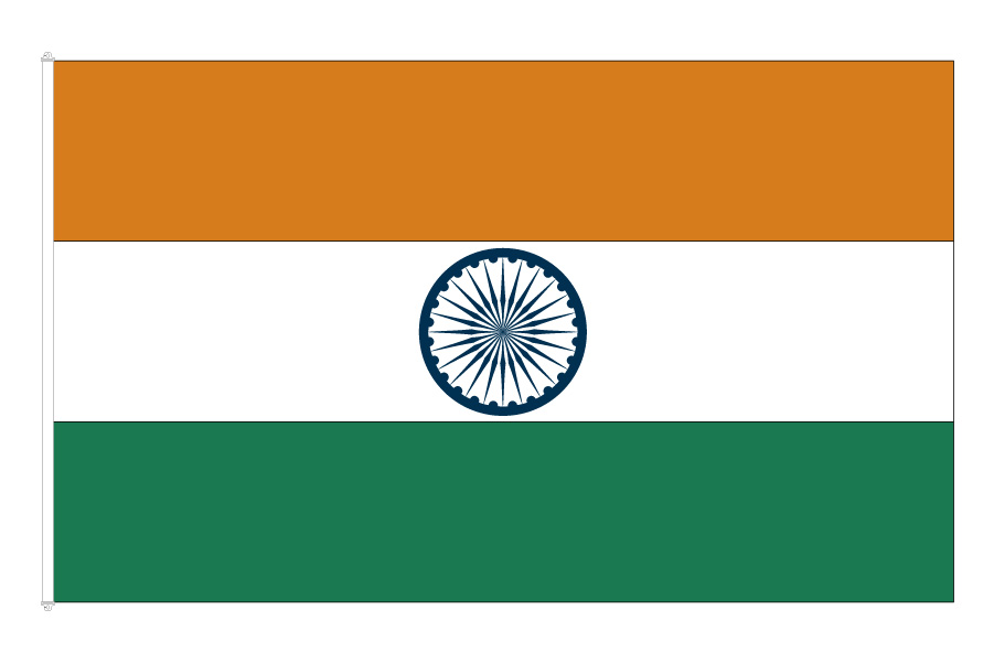 Indien Flagga - Flaggfabriken National