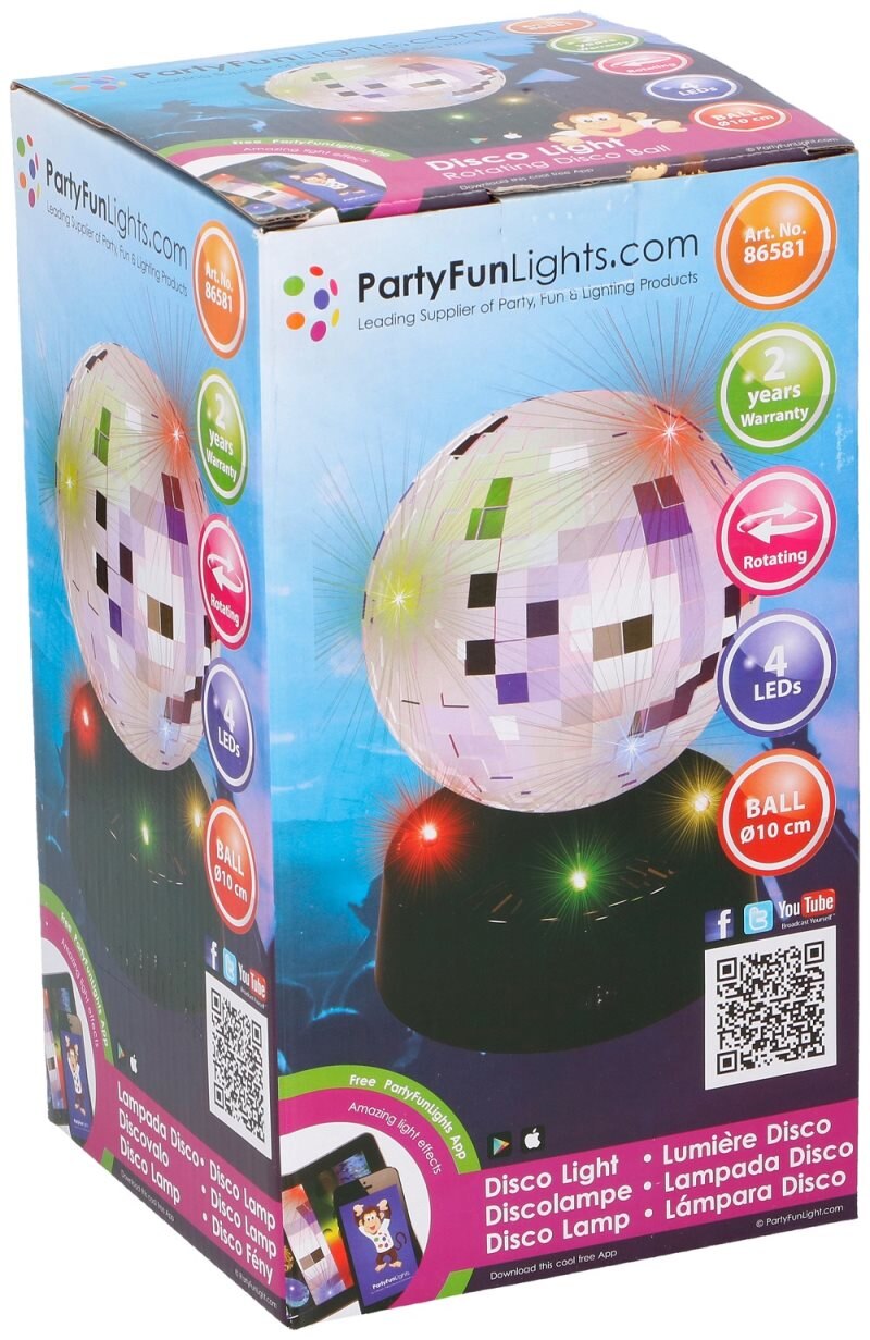 Discokula med 4 LED-lampor - TemNet