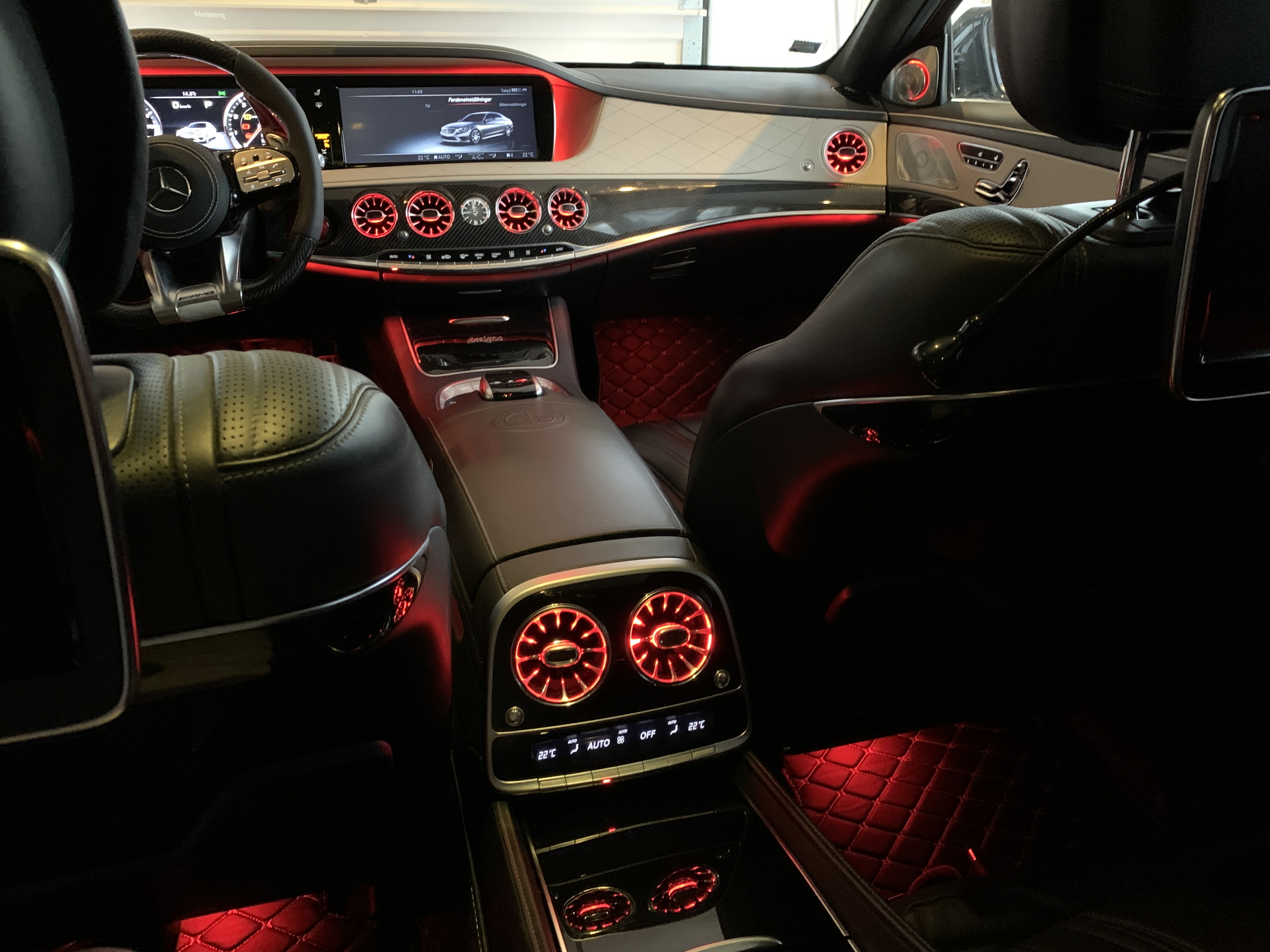 CKM Car Design - Ambient light REAR vents 1pcs 7 colors