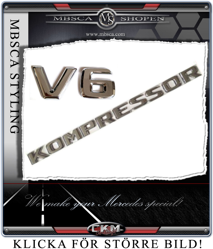 CKM Car Design - V6 Kompressor emblem 1pcs