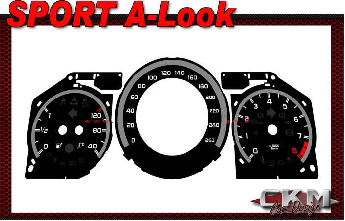 CKM Car Design - Cluster dials sport km/h 260km/h FACELIFT