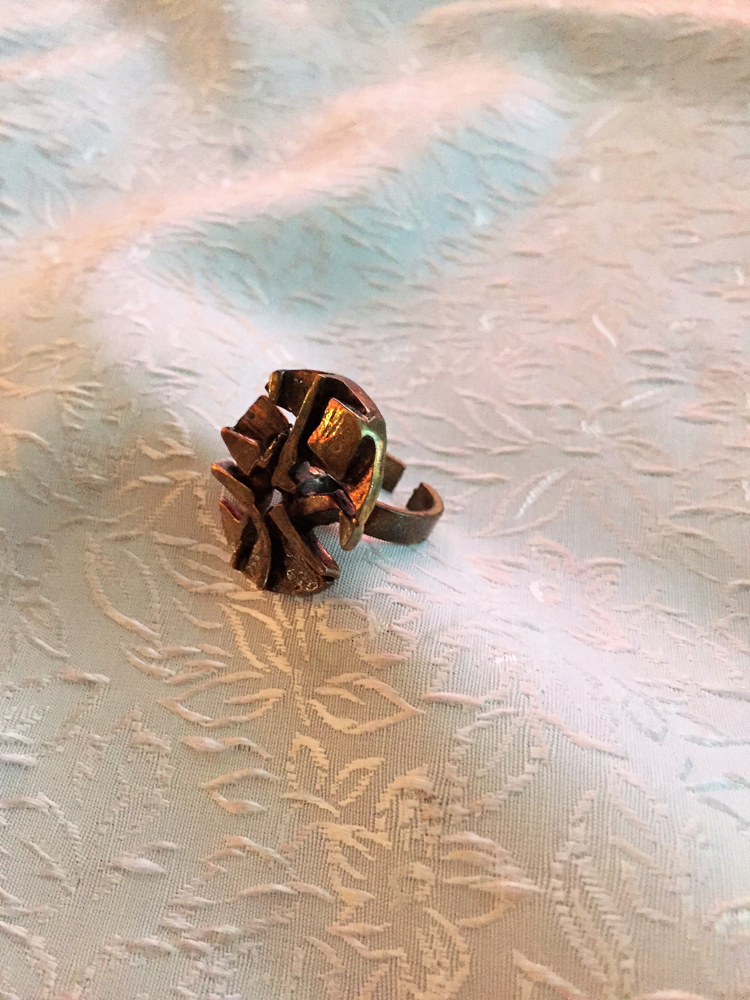 Lunds Guldbutik-Silver-Retro - Ring.Brons.Jorma Laine.Finland -70talet.