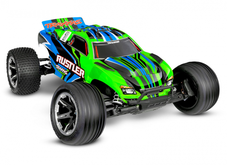 RC Sweden AB - Traxxas Rustler 2WD 1/10 RTR TQ EHD Green USB-C With ...