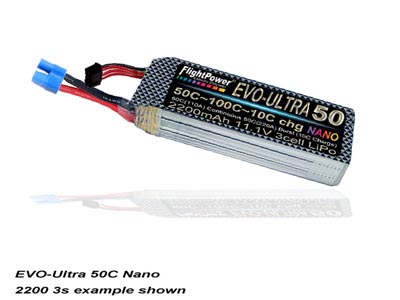 RC Sweden AB - FLIGHTPOWER EVO-ULTRA 50 22.2V 2600mAh 6cell nano