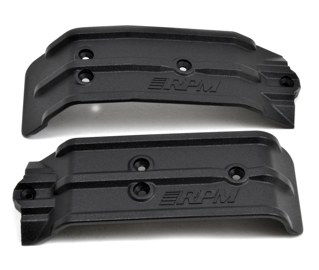 RC Sweden AB - RPM 72252 Front & Rear Hatch Plate Black Mini Maxx/XRT