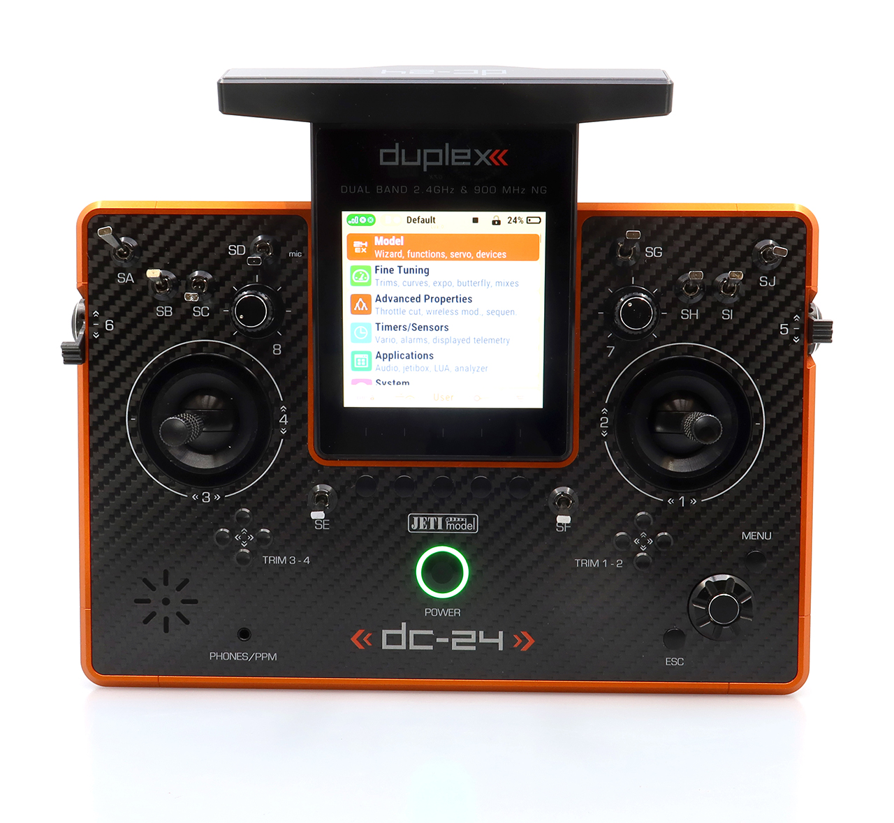 RC Sweden AB - Jeti Duplex DC-24 II - Carbon Line Orange anodized