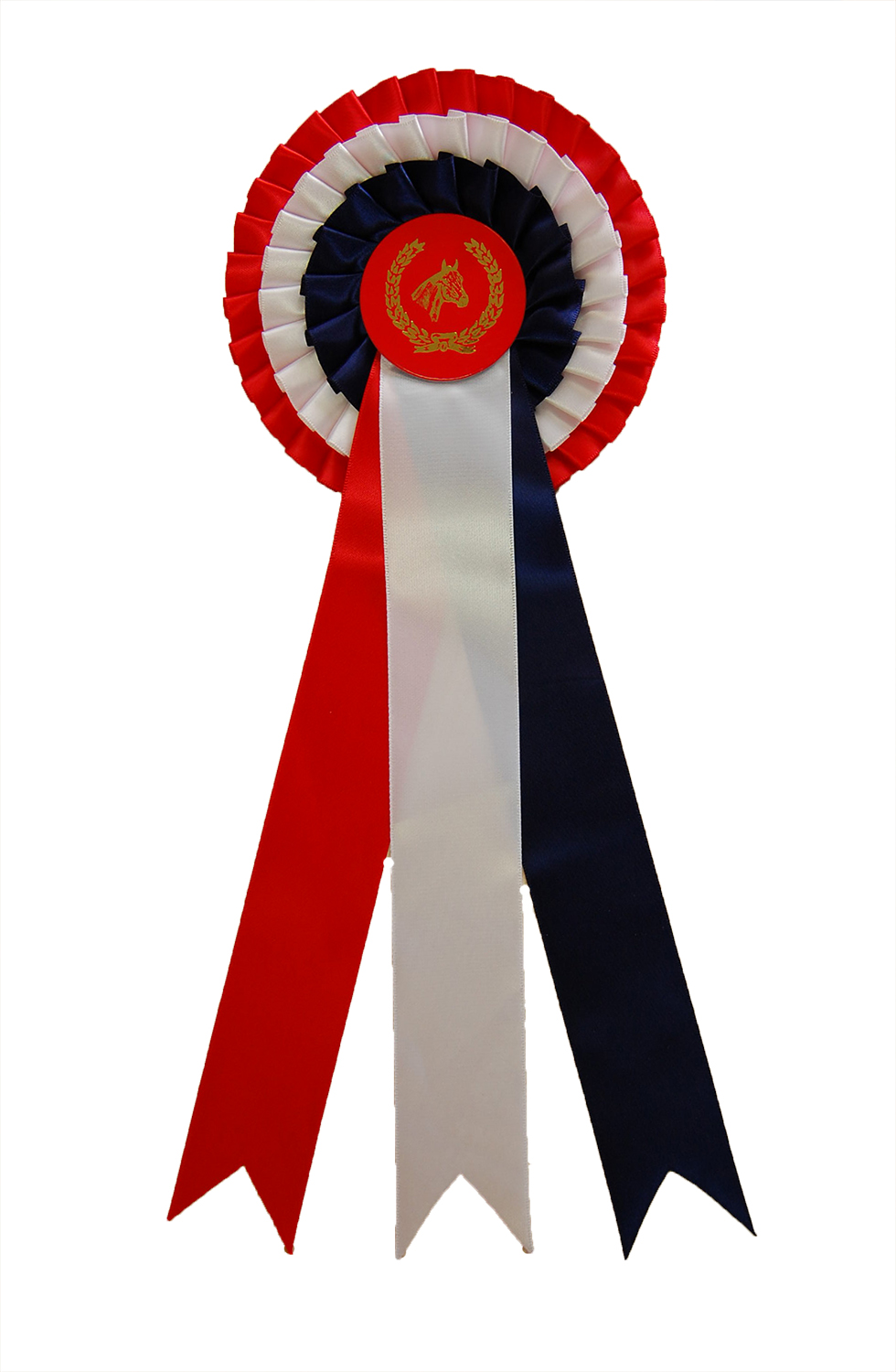 Horse rosette -Red/white/navy- Monomak since 1977