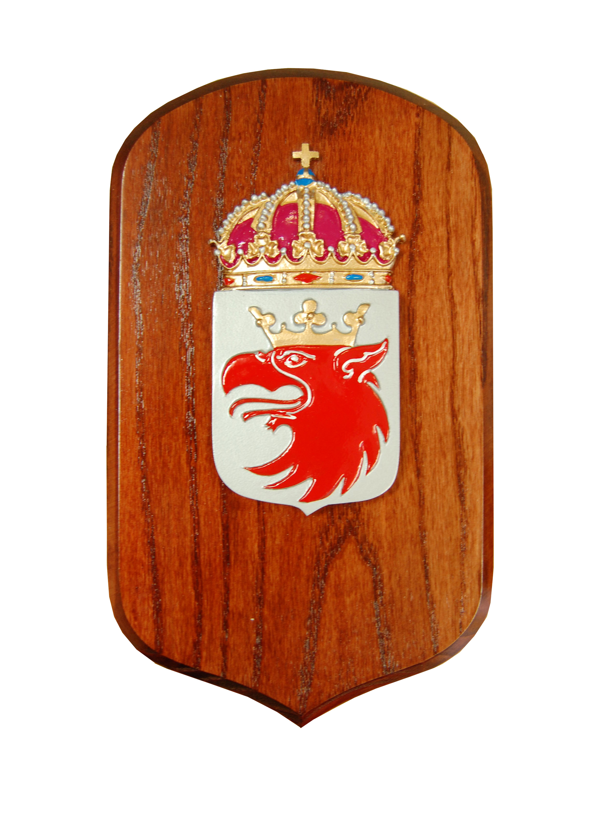 Monomak - Vapensköld, 3-dim, droppform, 19 cm