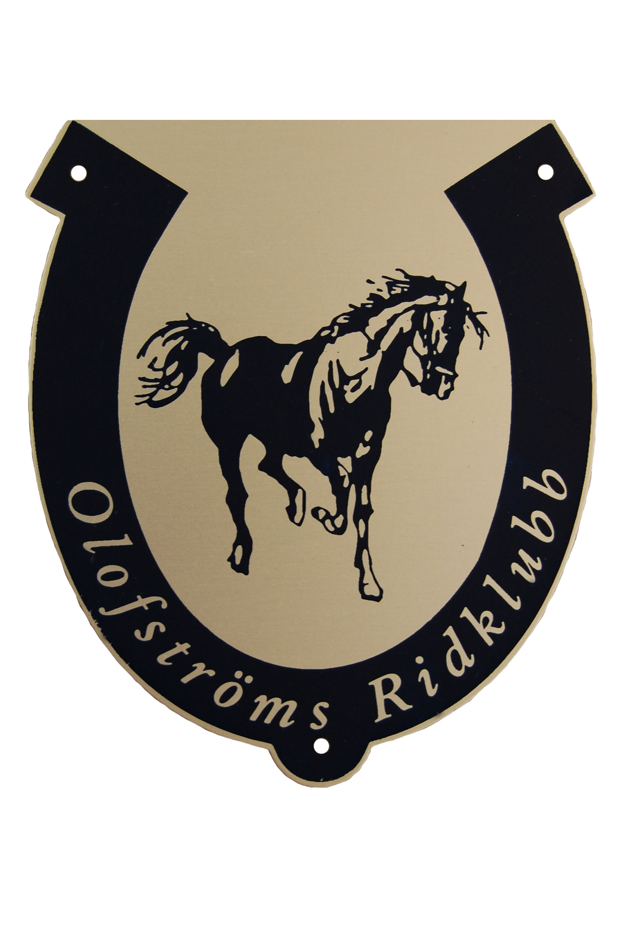 Monomak - Plakett aluminium, hästskoform A, digitalt tryck, 15 cm