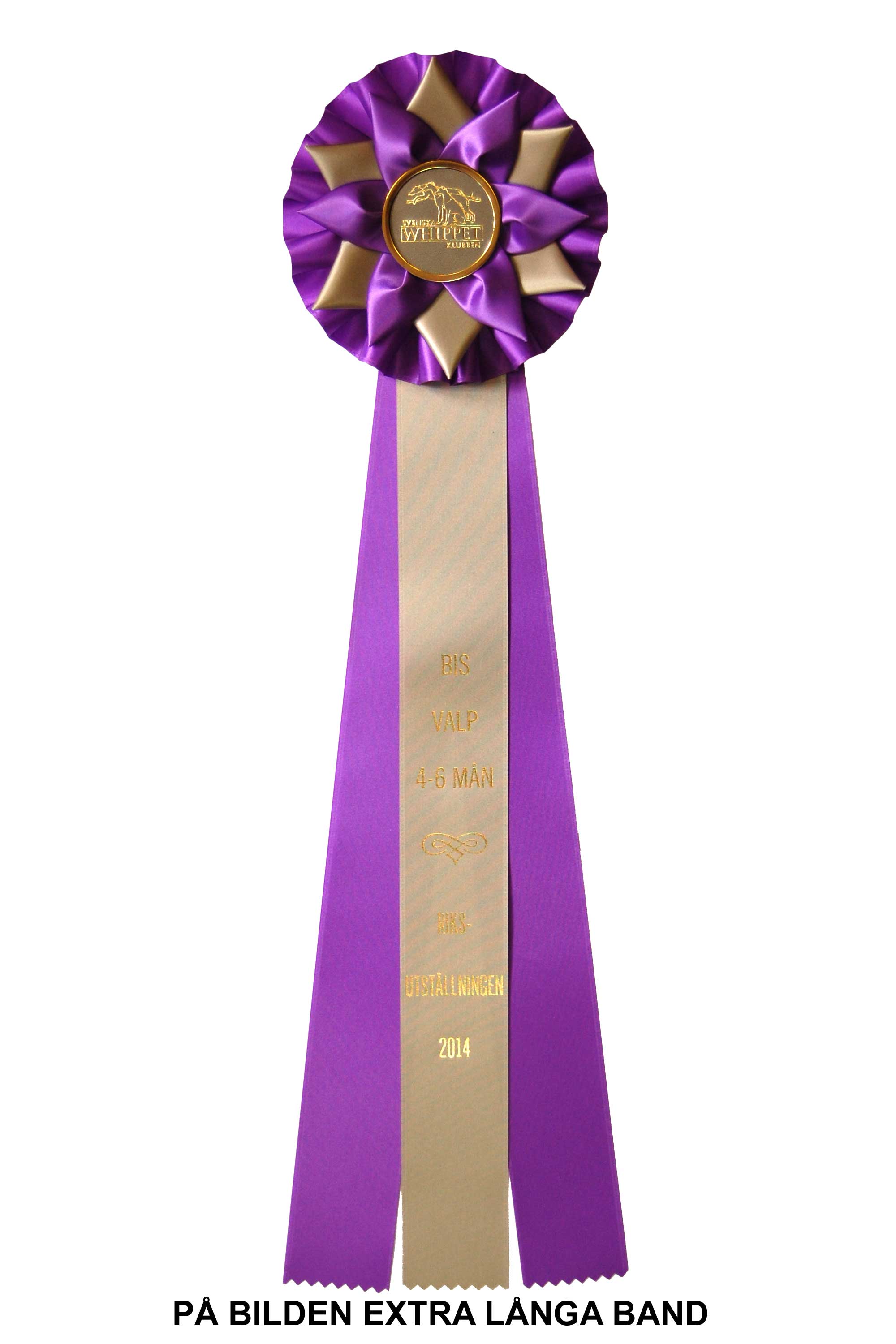 Rosett med plissering og 2 stjerner, 3 haler - Monomak siden 1977