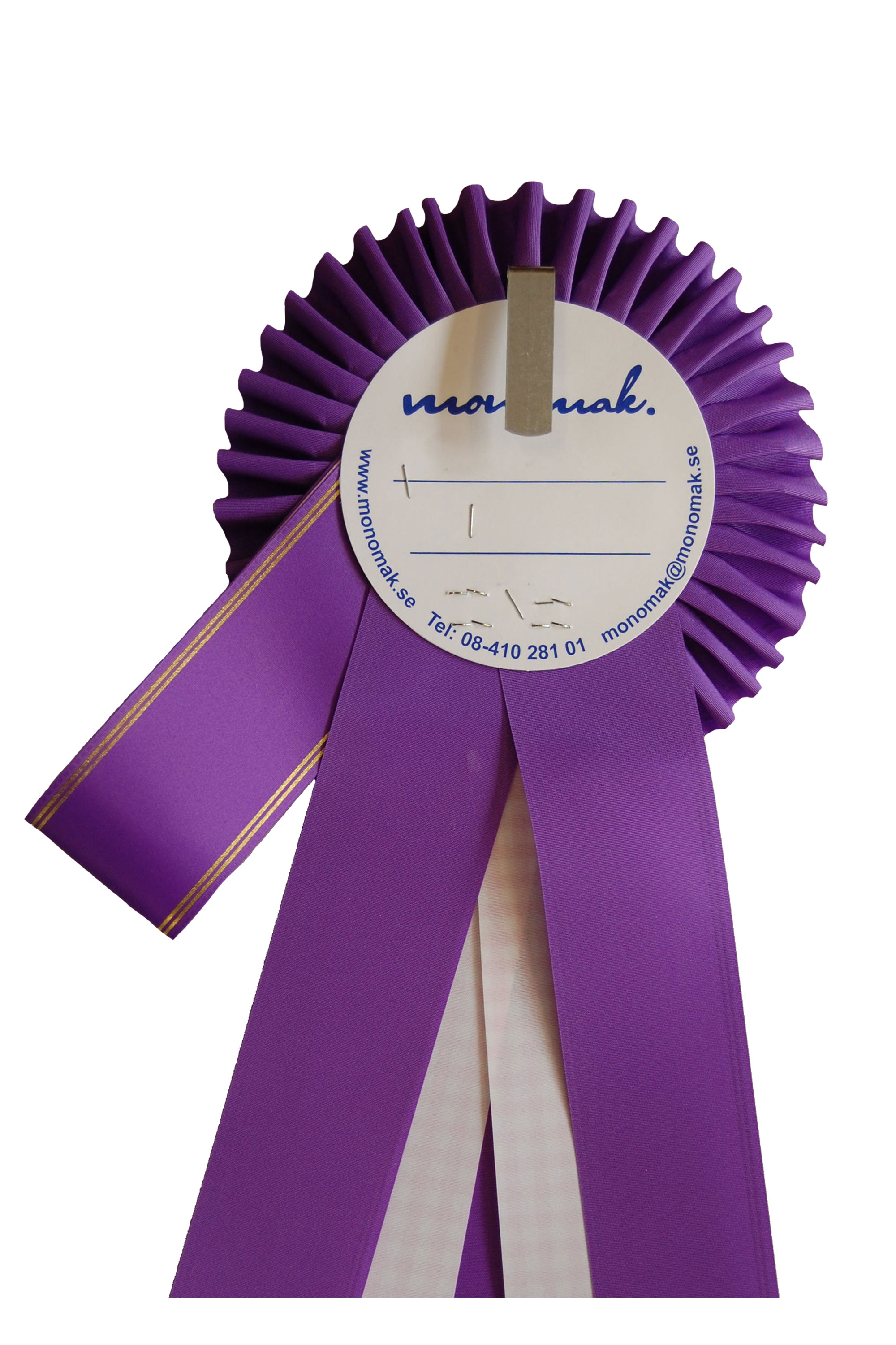 Rosett m 2 kok, 1 stjärna, 5 band, guldbård, tofsar & sidoliggande band ...