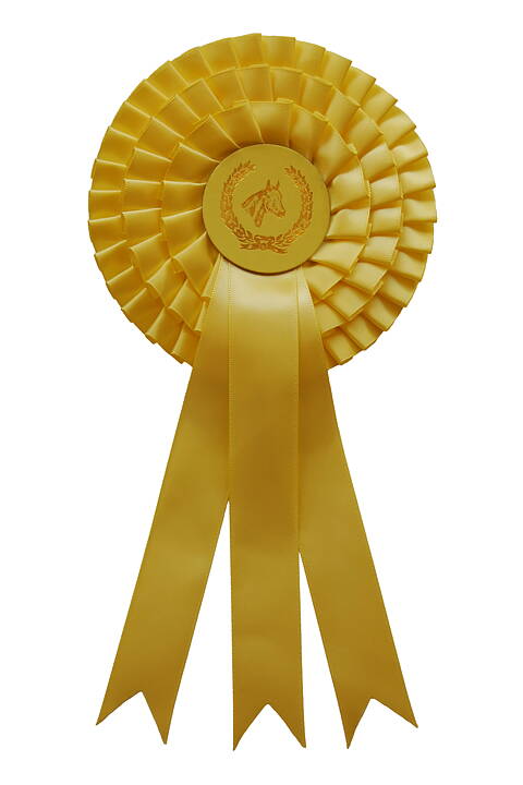 Horse rosette YELLOW - Monomak since 1977