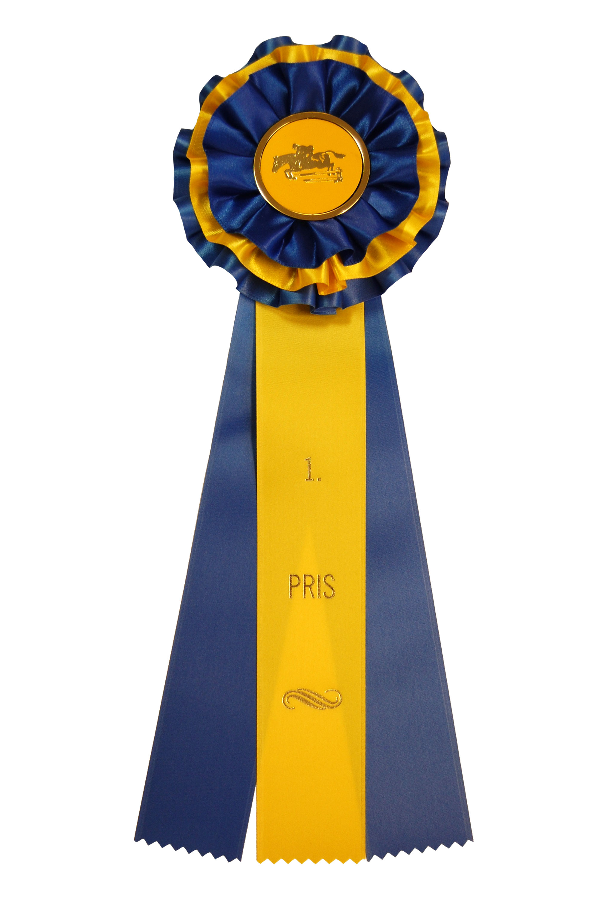 Rosette with 3 loosely pleated ruffles, 3 tails - Monomak since 1977