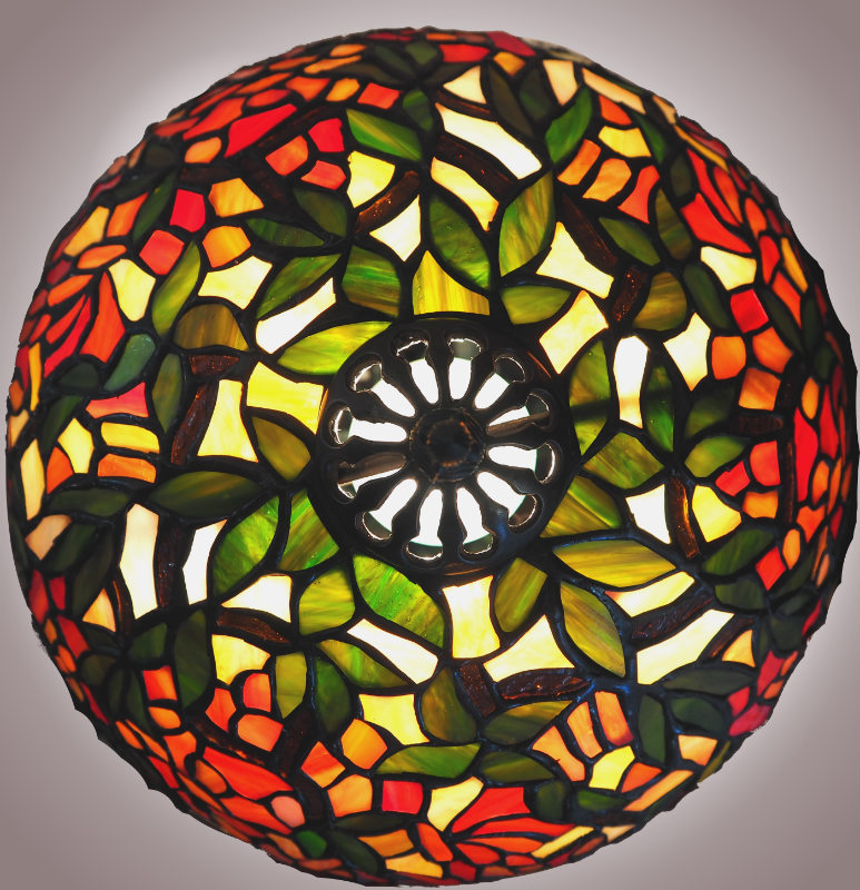 Lámparas Tiffany Polarfox - Lámpara de mesa Laburium Ø 31cm