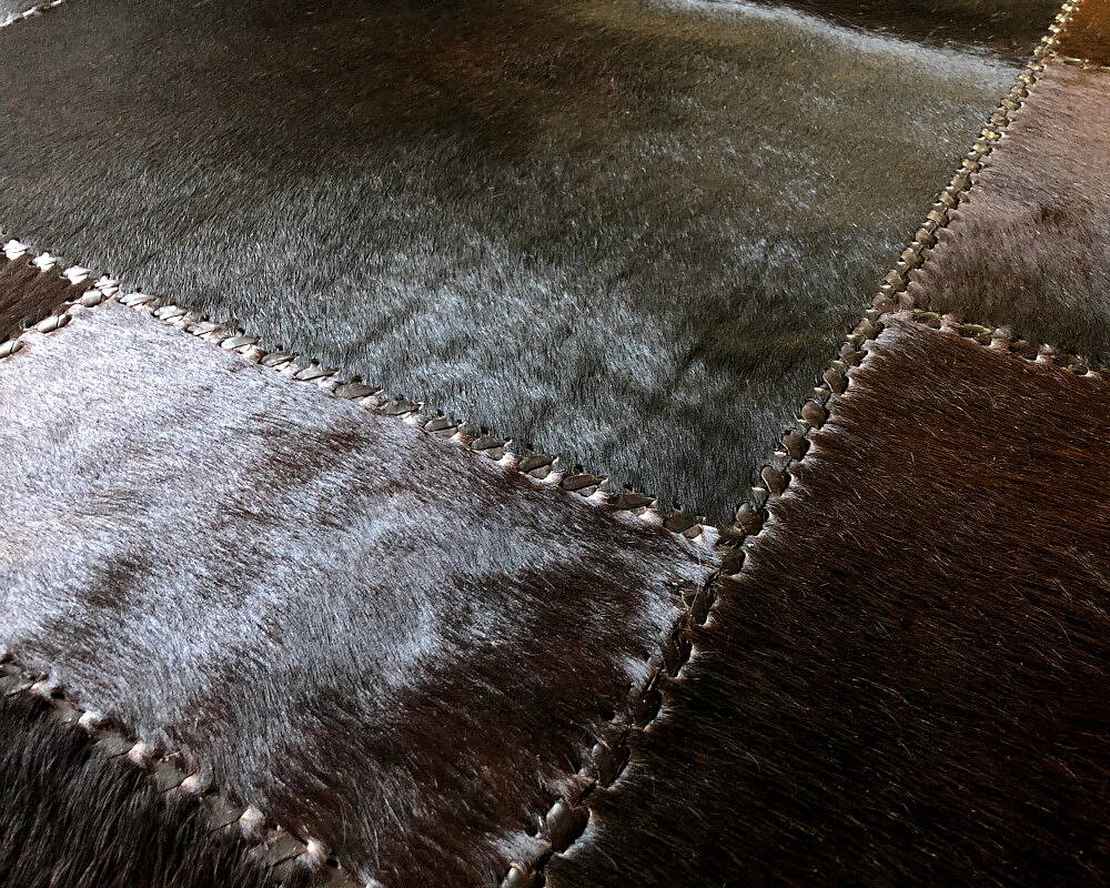 Buy cowhide rugs in patchwork design | Etnodesign.se
