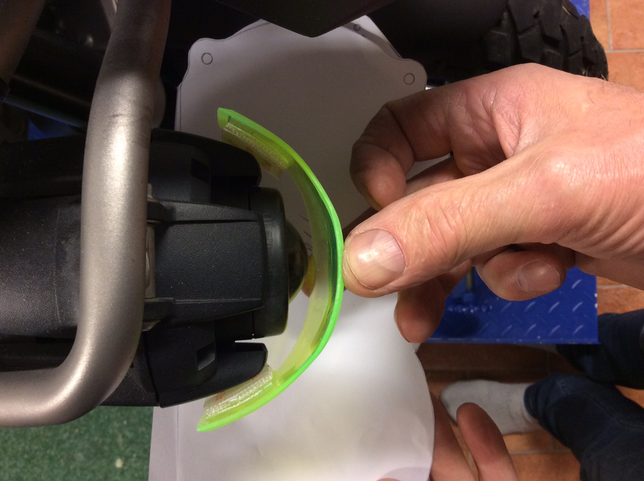 Gult glas till BMW extraljus - MC Safe