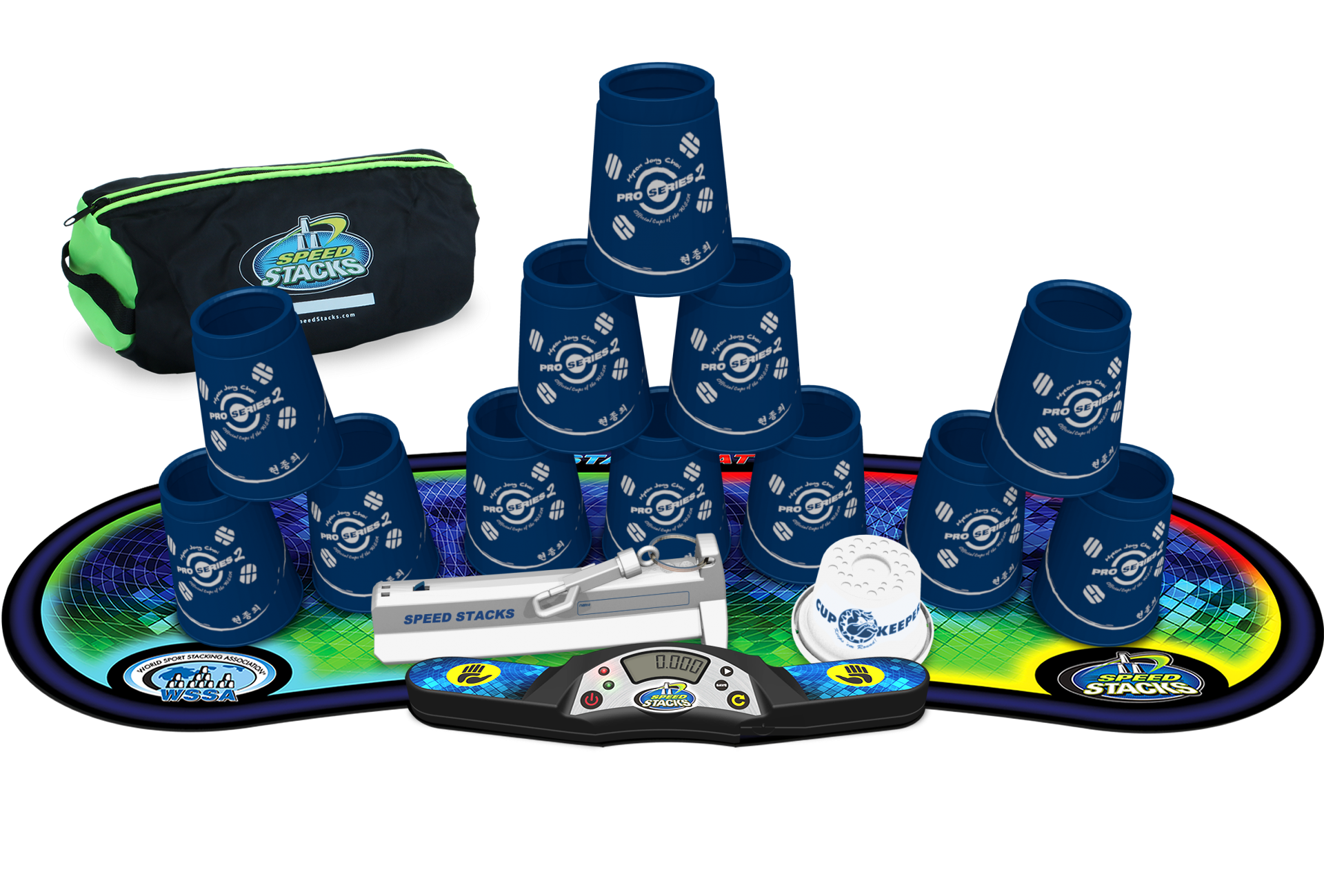 Speed stacks / Speedstacking komplett spelset Pro Blue Choi - SKOLSPORT ...