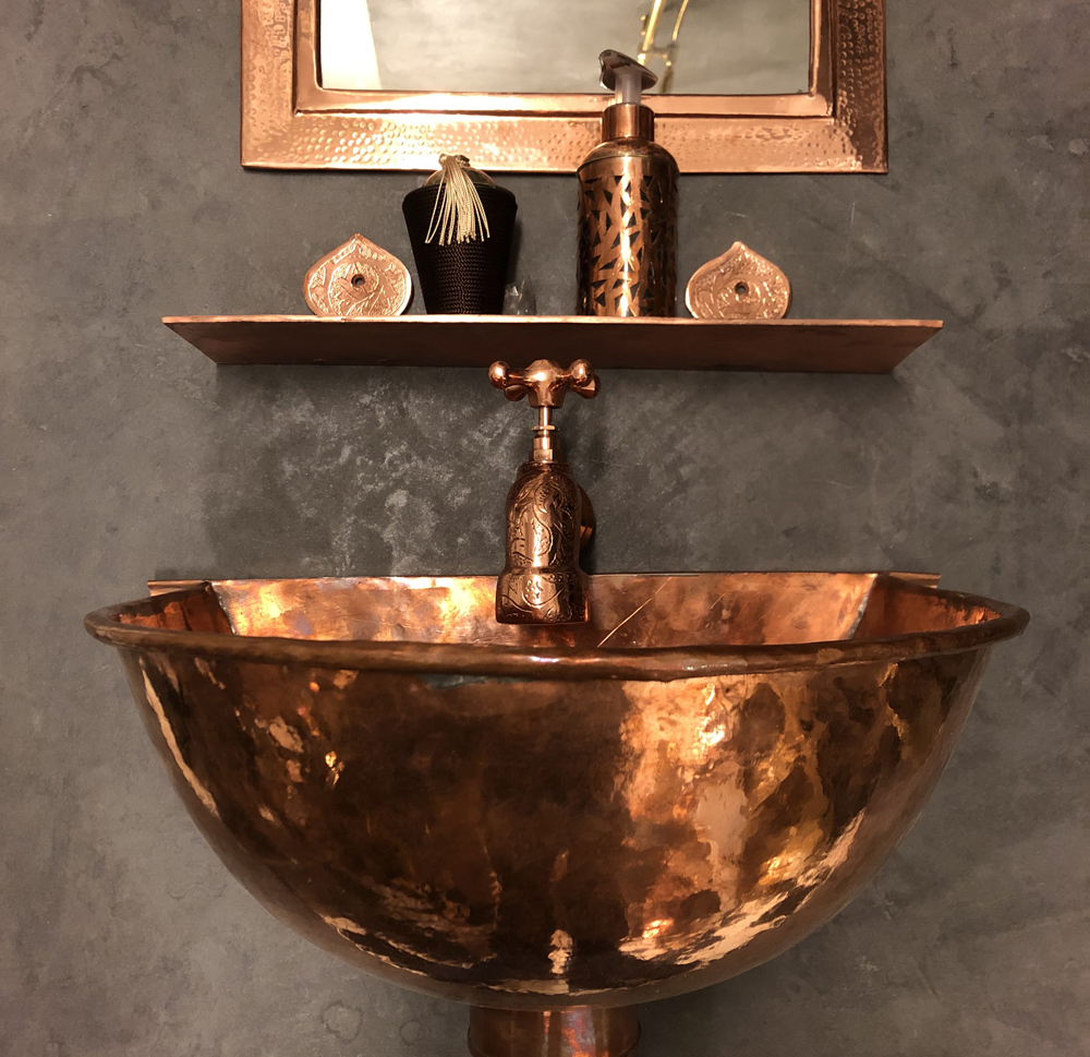 Copper basin wall hung - sidsid.se
