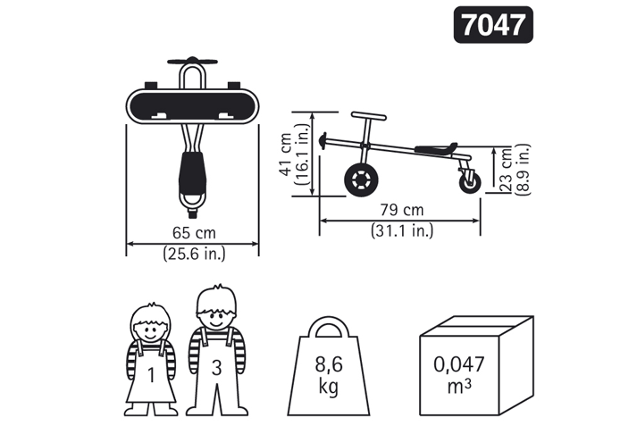 RABO springcykel/-trehjuling flygplan - Lekute.se