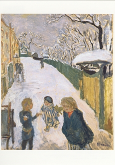 Children playing in the Snow / The Street (1907), Postcard - paperme.se