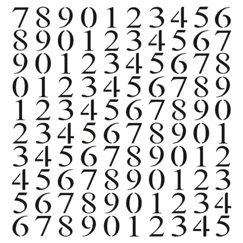 The Crafter's Workshop 6x6 Stencil - Numbers - BumbleBee's Craft Shop