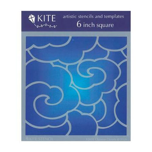 Judikins Kite Stencil 6" Square - Chinese Clouds - BumbleBee's Craft Shop
