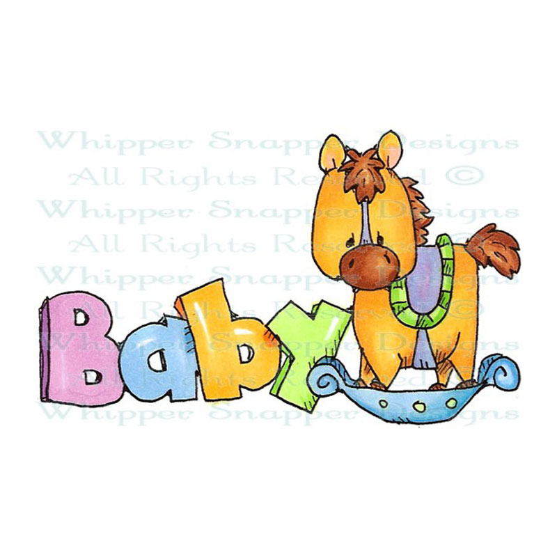 Whipper Snapper Rubber Stamps - Rocking Horse Baby - BumbleBee's Craft Shop