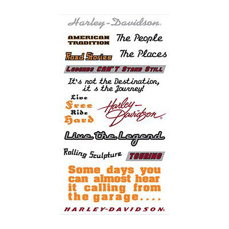 Harley Davidson Stickers - Phrases 2 - BumbleBee's Craft Shop