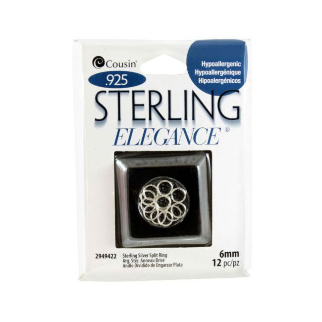 Cousin Sterling Elegance - Split Ring 6 mm - BumbleBee's Craft Shop