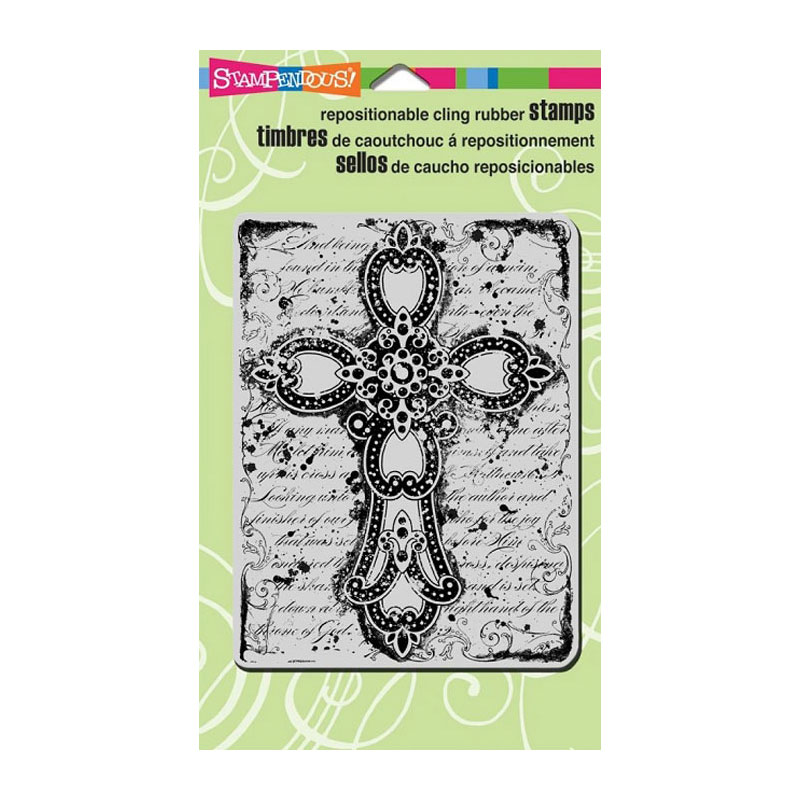 Stampendous Rubber Stamps - Baroque Cross - BumbleBee's Craft Shop