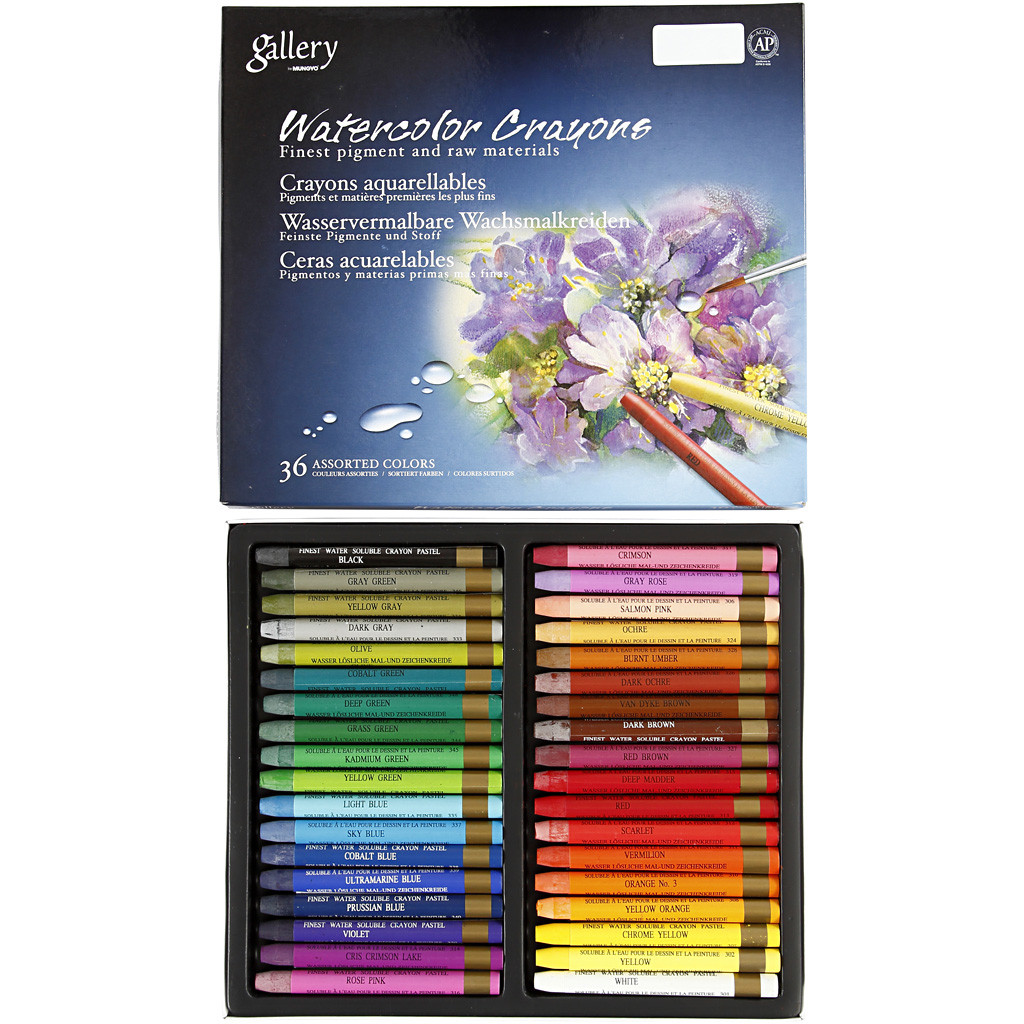 Watercolor Crayons Gallery - 36 pcs - Art of Veda - Art Supplies online