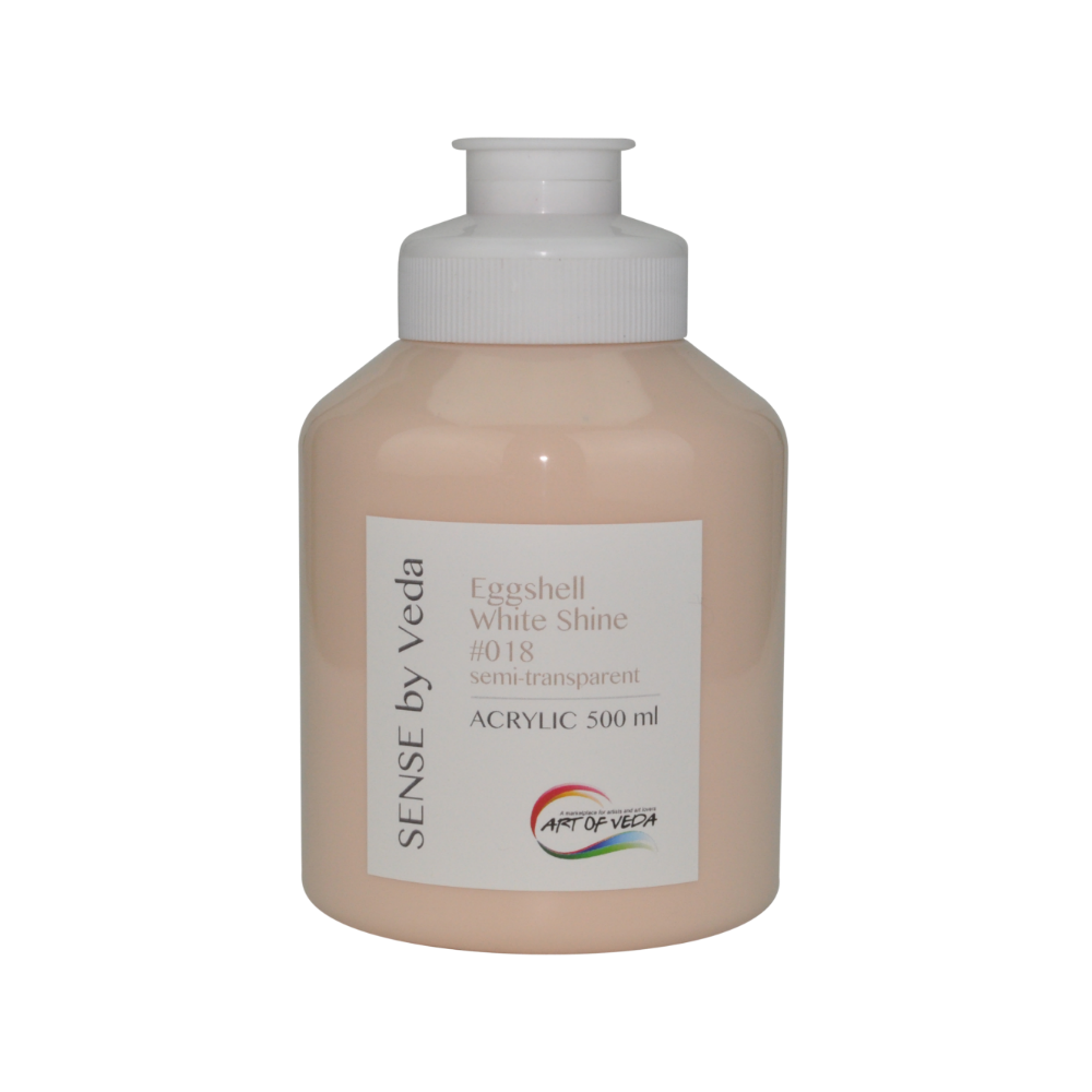 SENSE by Veda akrylfärg 500ml - Eggshell White Shine #018 - Art of Veda ...