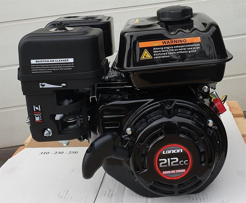 Bensinmotor Loncin 7 hk med 19,05 mm axel, elstart. Euro5 motor. - RC Holm