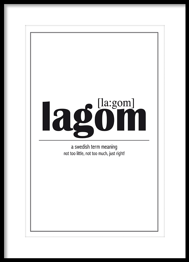 Poster - Lagom - | Canvasbutik.com