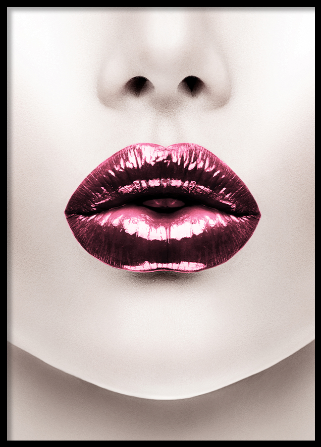 Poster - Pink Lips - | Canvasbutik.de