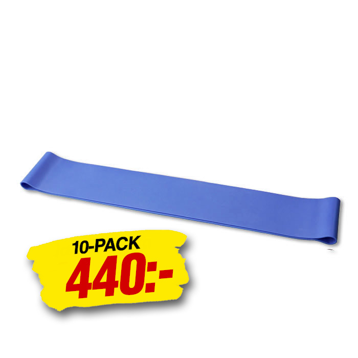 Träningsspecialisten - Mini Band Omkrets 60cm Medium Blå 10-Pack