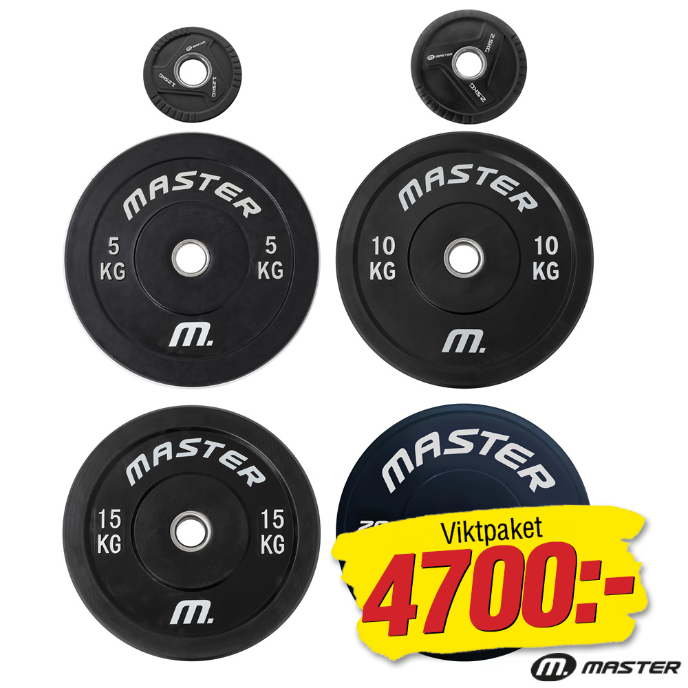 Träningsspecialisten - Master Bumper Viktset Svart 107,5 kg