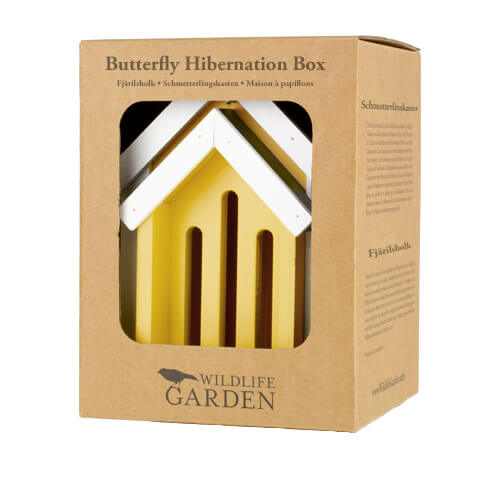 Butterfly Hibernation Box Yellow - Wildlife Garden Online
