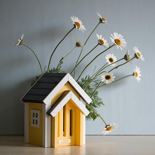 Butterfly Hibernation Box Yellow - Wildlife Garden Online