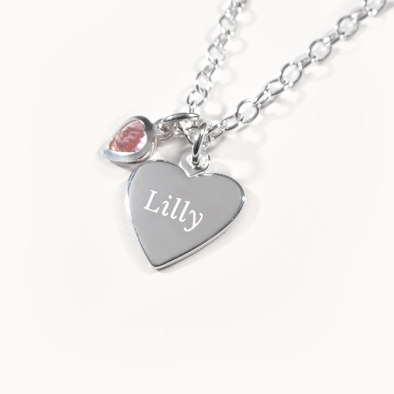 Personliga Dop smycken & Namngivning halsband med gravyr - Äkta Silver 925