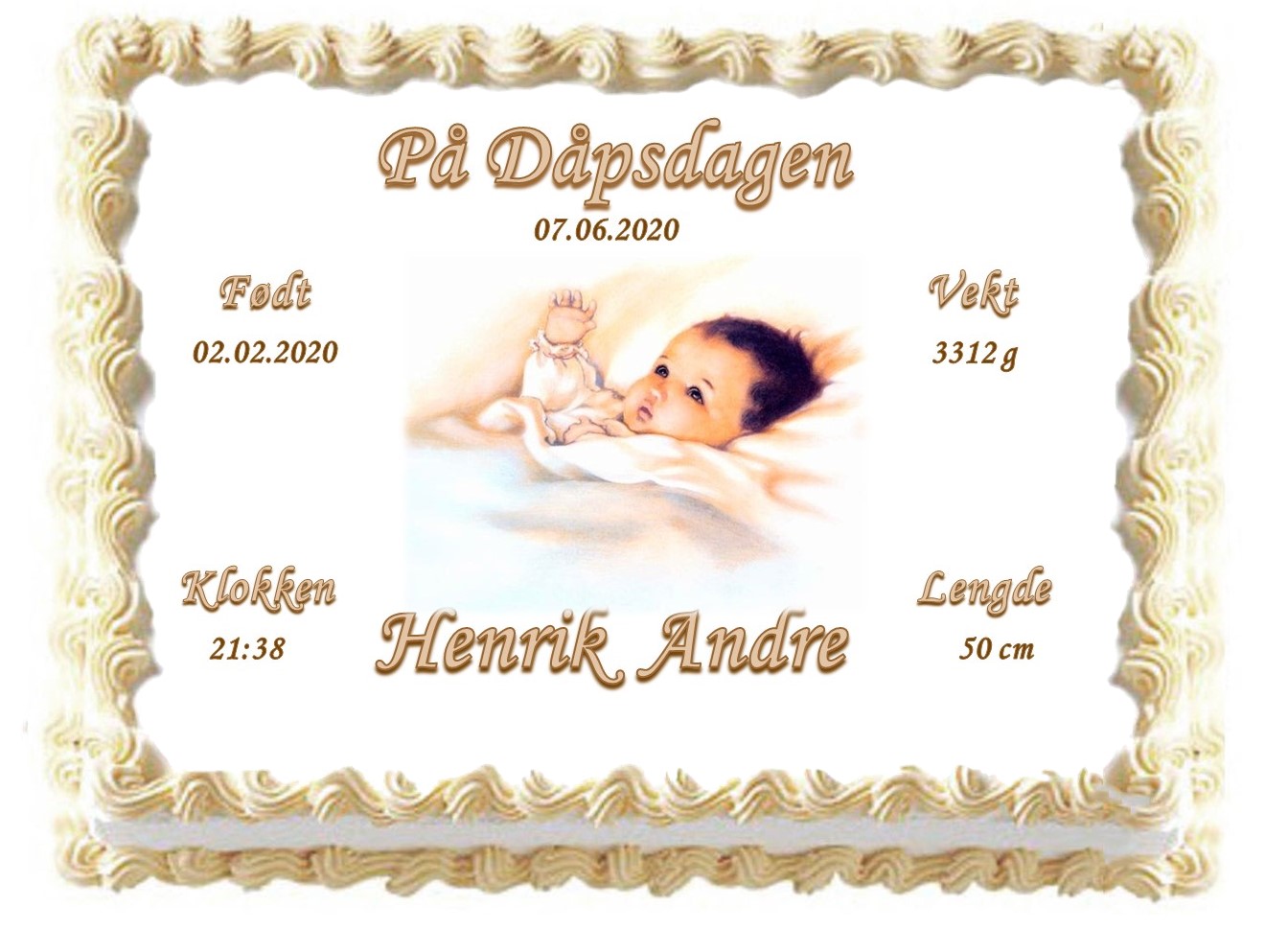 Kakebilde Dåp 19 - Lille Krapylet