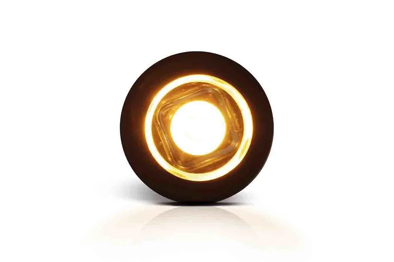 LED compact recessed marker light amber 12-24v - Extraljuskungen.com