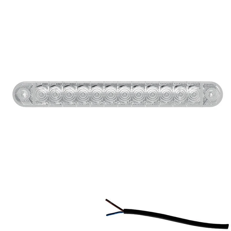 LED marker light white 12-24v 50cm. cable - Extraljuskungen.com