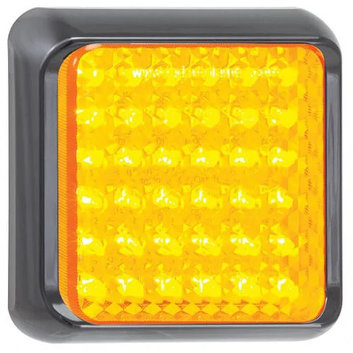 LED warning light with black surround 12-24v 40cm. cable ...