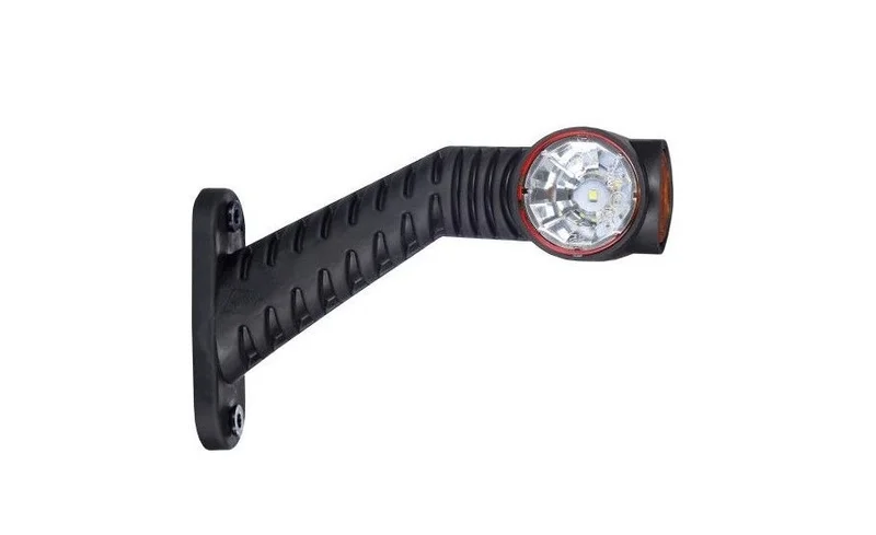 LED Sidomarkeringsljus Höger röd/vit/amber 12-24V 50 cm. arm ...
