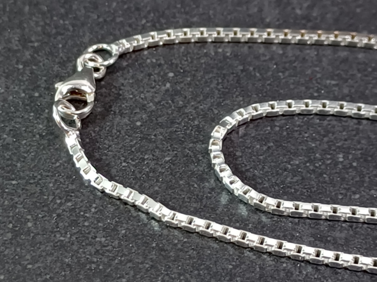 Stengarden.com - "Box" - Kedja i Sterling Silver, 1.2mm - 45cm