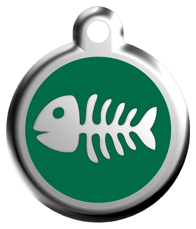 ID-bricka till Katt & Hund med motiv Fisk Skelett│SmartCat