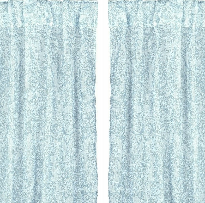 Gardiner turkos vita skira gardin längder shabby chic lantlig stil ...