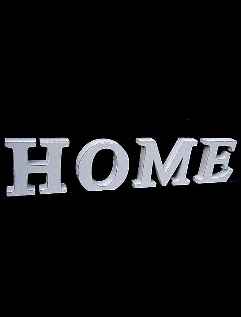HOME vita träbokstäver - www.gardsromantik.se